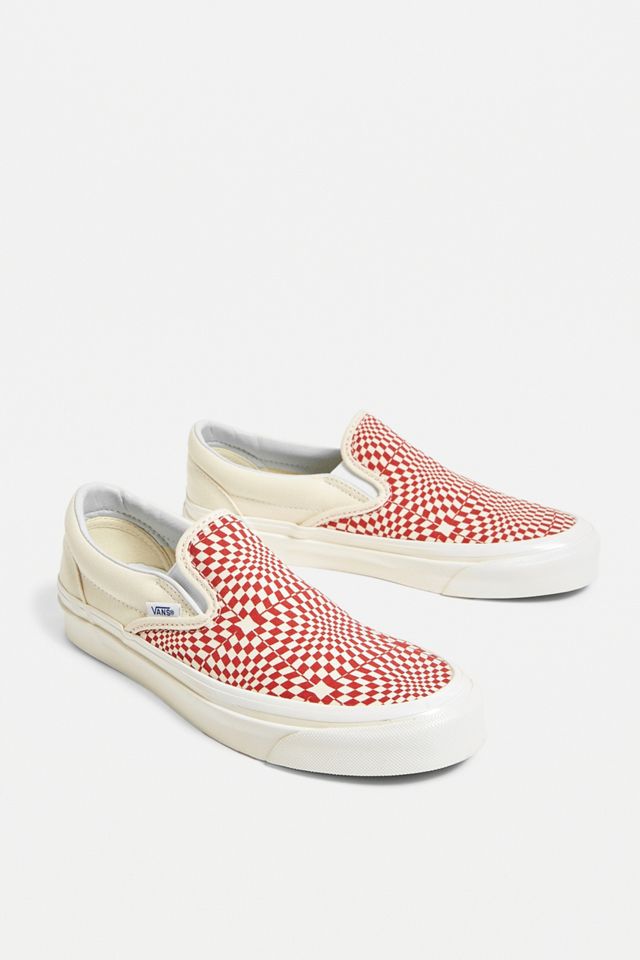Vans Classic Red Checkerboard Slip-On 98 DX Trainers | Urban Outfitters UK
