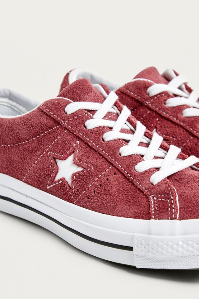 Converse One Star Bordeaux Suede Trainers | Urban Outfitters UK
