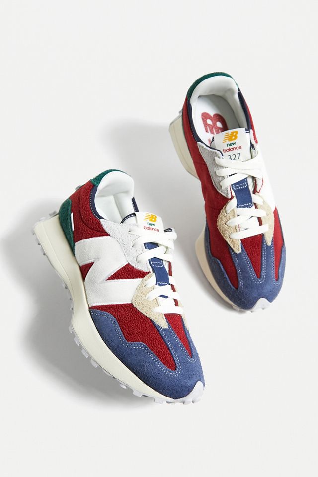 New Balance Red & Multi Terry 327 Trainers | Urban Outfitters UK