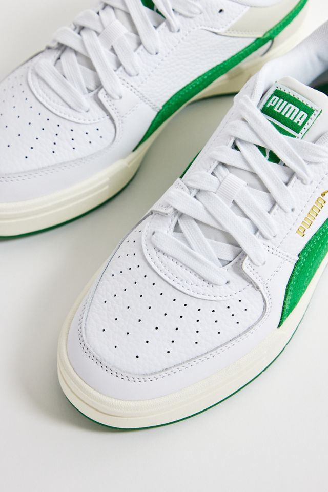 PUMA White & Green Suede CA Pro Trainers | Urban Outfitters UK