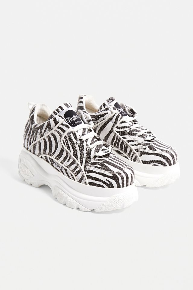Buffalo Zebra Print Leather Platform Trainers | Urban Outfitters UK