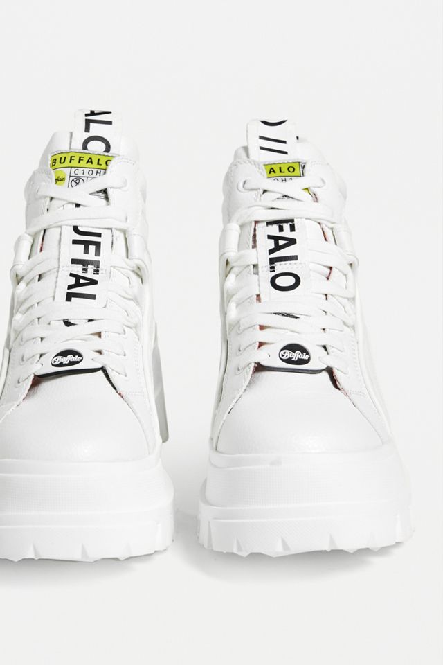 Buffalo White Aspha Mid Trainers | Urban Outfitters UK