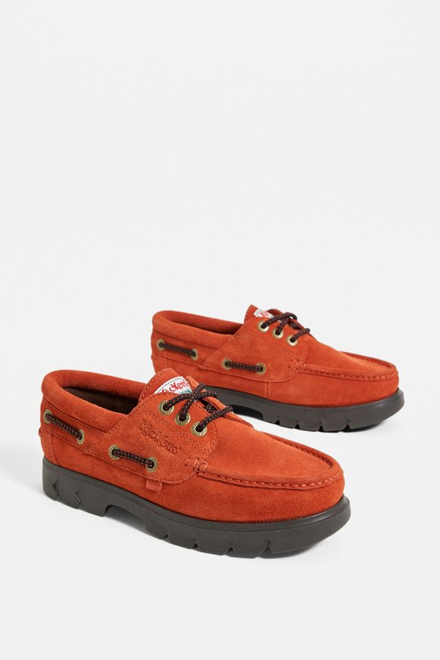 Kickers Lennon Red Boat Shoes | Urban Outfitters UK