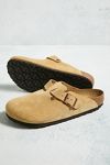 Birkenstock Boston Latte Cream Suede Clogs | Urban Outfitters UK