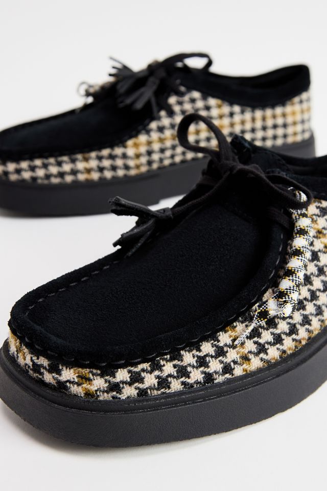 Clarks Originals Black Harris Tweed Torview Shoes | Urban Outfitters UK