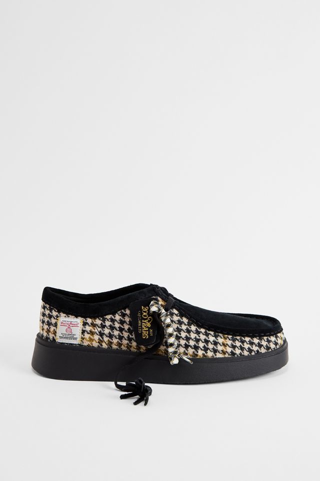 Clarks Originals Black Harris Tweed Torview Shoes | Urban Outfitters UK