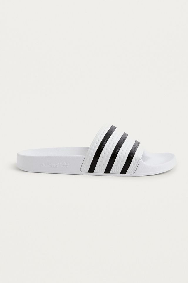 adidas Adilette White Pool Sliders | Urban Outfitters UK