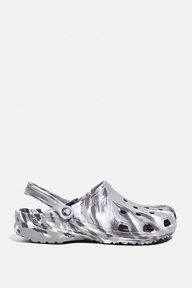 Crocs Classic Grey Marble Clogs | Urban Outfitters UK
