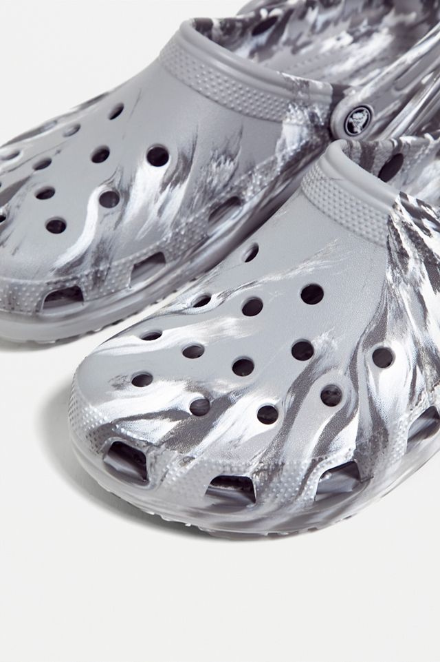 Crocs Classic Grey Marble Clogs | Urban Outfitters UK