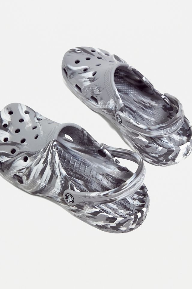 Crocs Classic Grey Marble Clogs | Urban Outfitters UK