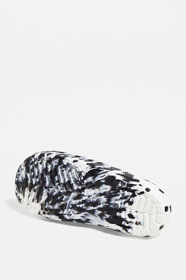 Crocs Black & White Marble Sliders | Urban Outfitters UK