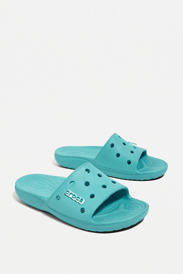 Crocs Turquoise Tonic Classic Sliders | Urban Outfitters UK