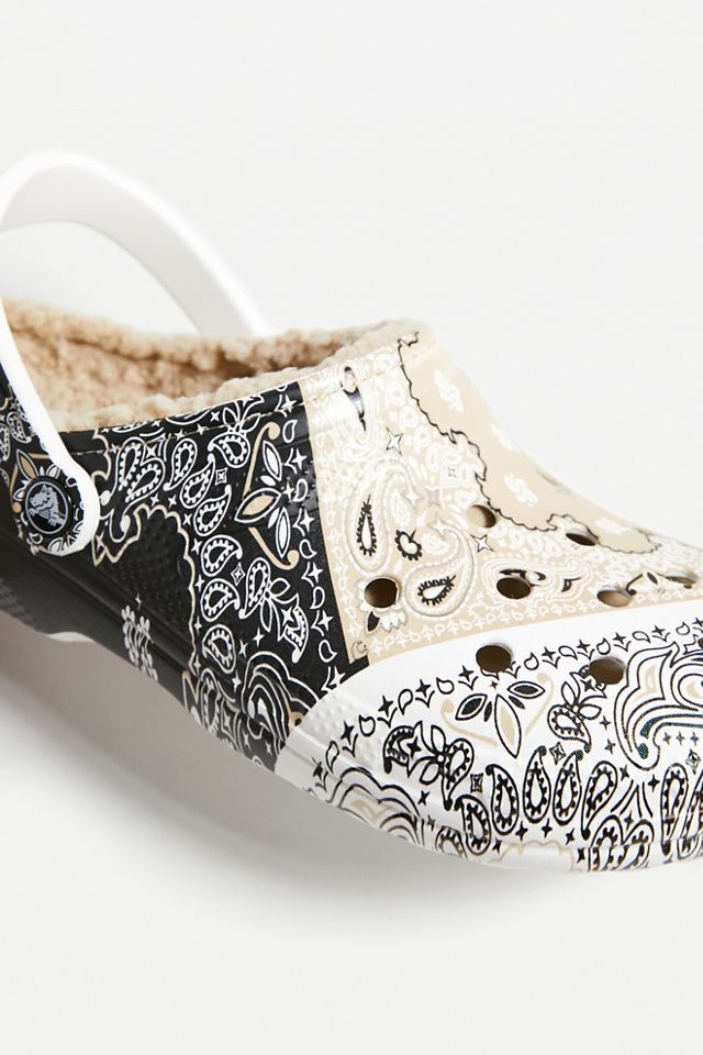 Crocs Bandana Print Classic Lined Clogs | Urban Outfitters UK
