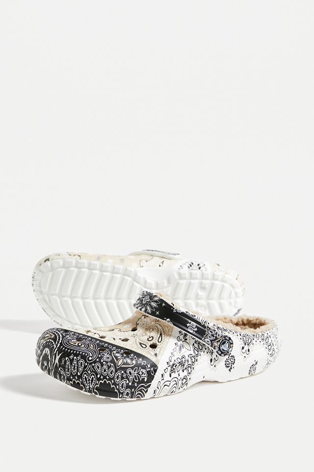 Crocs Bandana Print Classic Lined Clogs | Urban Outfitters UK