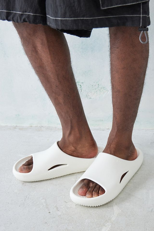 Crocs White Mellow Recovery Sliders | Urban Outfitters UK