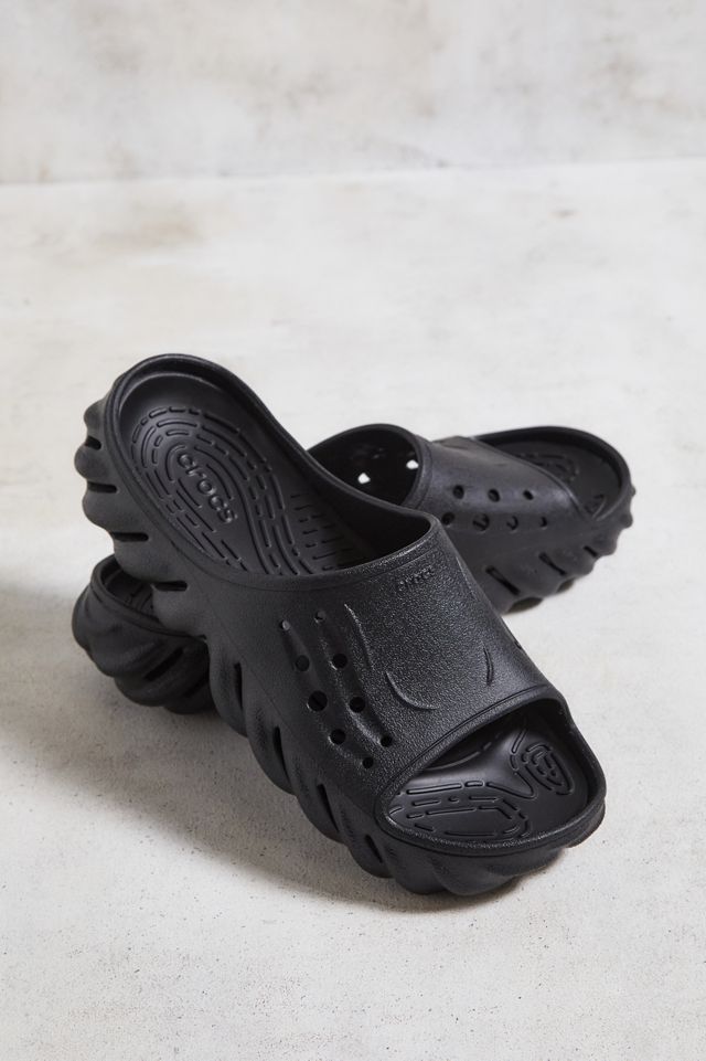 Crocs Black Echo Sliders | Urban Outfitters UK