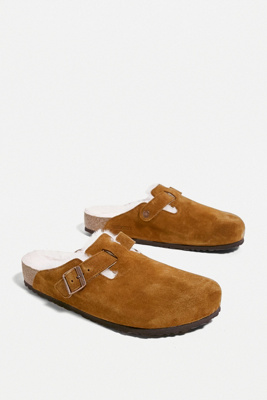 Birkenstock Boston Mink Fur Clogs | Urban Outfitters UK