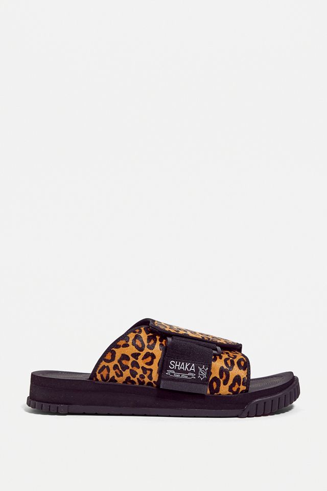 SHAKA X-Packer Leopard Print Sliders | Urban Outfitters UK