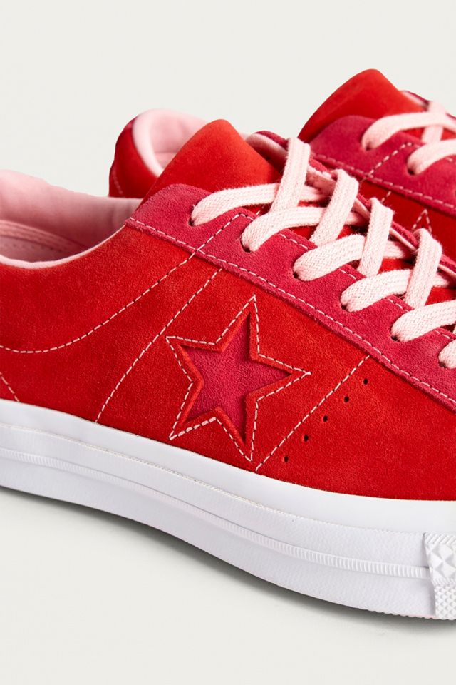 Converse One Star Red Pop Trainers | Urban Outfitters UK
