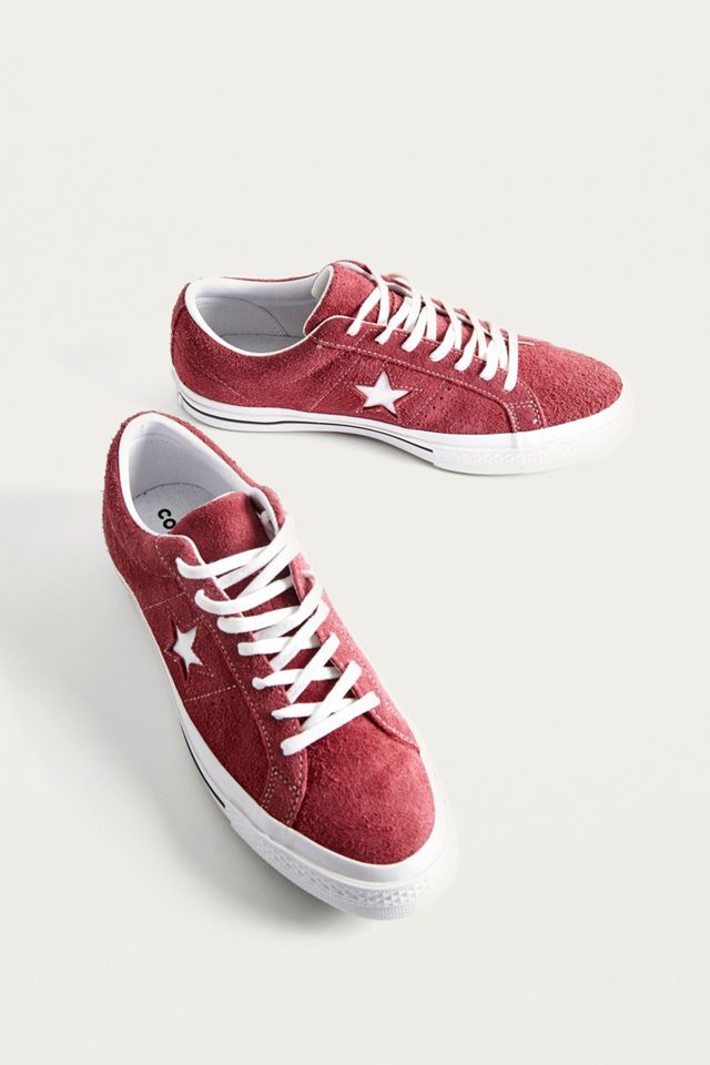 Converse One Star Bordeaux Suede Trainers | Urban Outfitters UK