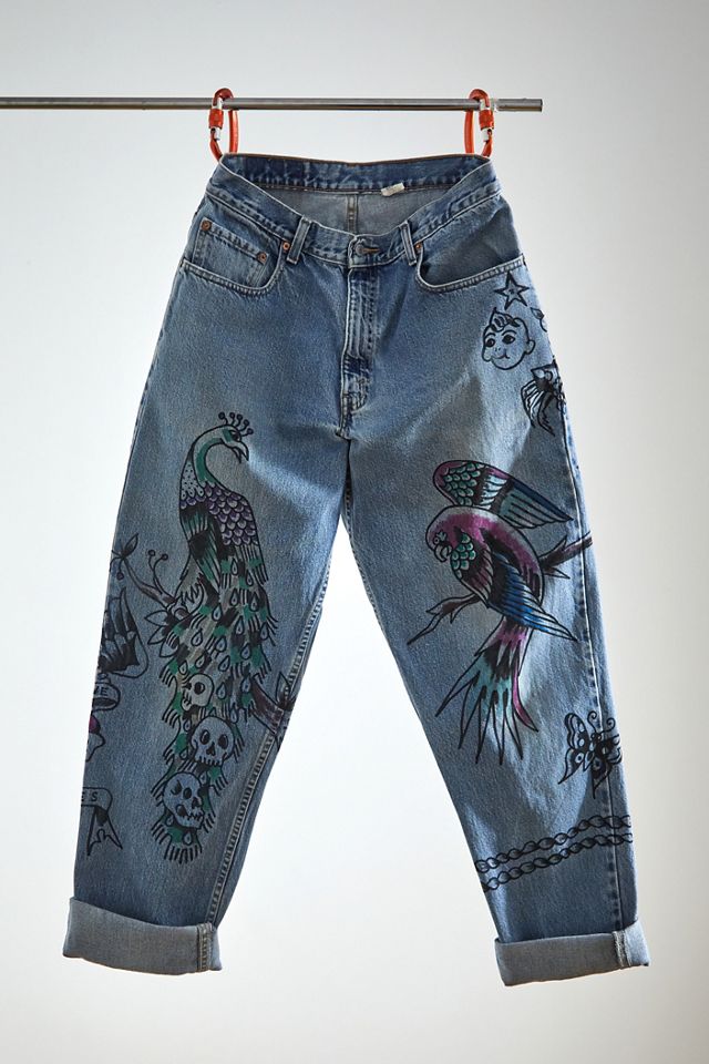 Urban Renewal One-Of-A-Kind Levi's Doodle Jeans | Urban Outfitters UK