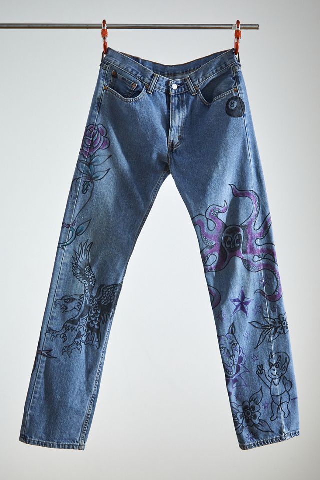 Urban Renewal One-Of-A-Kind Levi's Doodle Jeans | Urban Outfitters UK