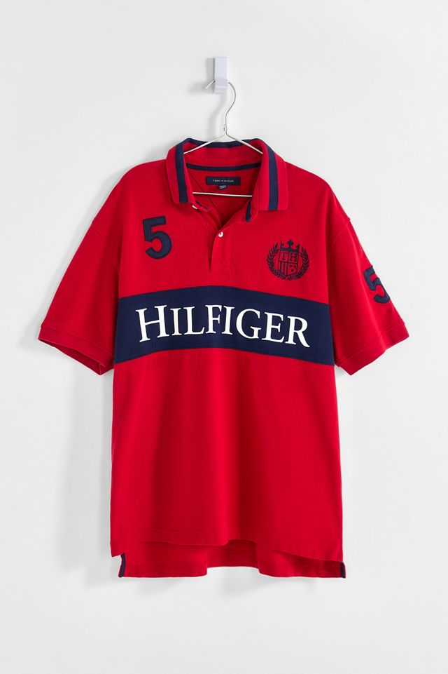 Urban Renewal One-Of-A-Kind Premium Tommy Hilfiger Red Golf Polo Shirt ...