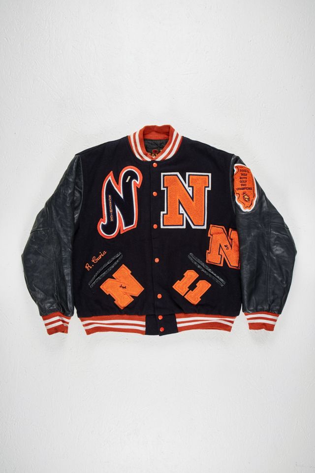 Urban Renewal One-Of-A-Kind Badged Varsity Jacket | Urban Outfitters UK