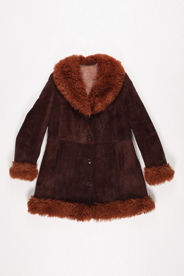 Urban Renewal One-Of-A-Kind Brown Suede & Shearling Coat | Urban ...