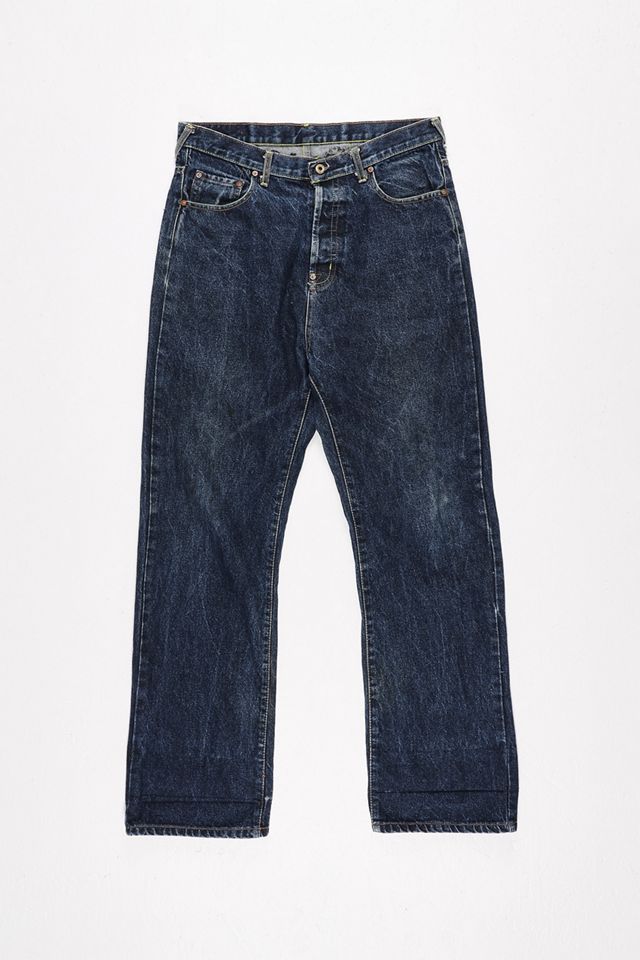 Urban Renewal One-Of-A-Kind Red Monkey Bee Jeans | Urban Outfitters UK