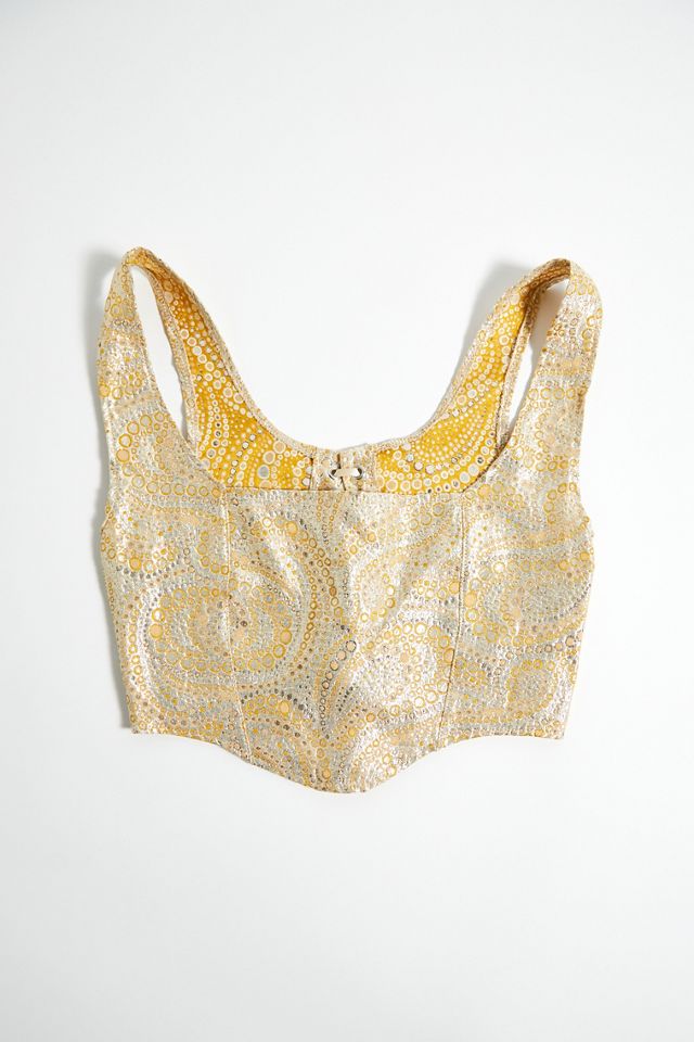 Urban Renewal One-Of-A-Kind Gold Corset | Urban Outfitters UK