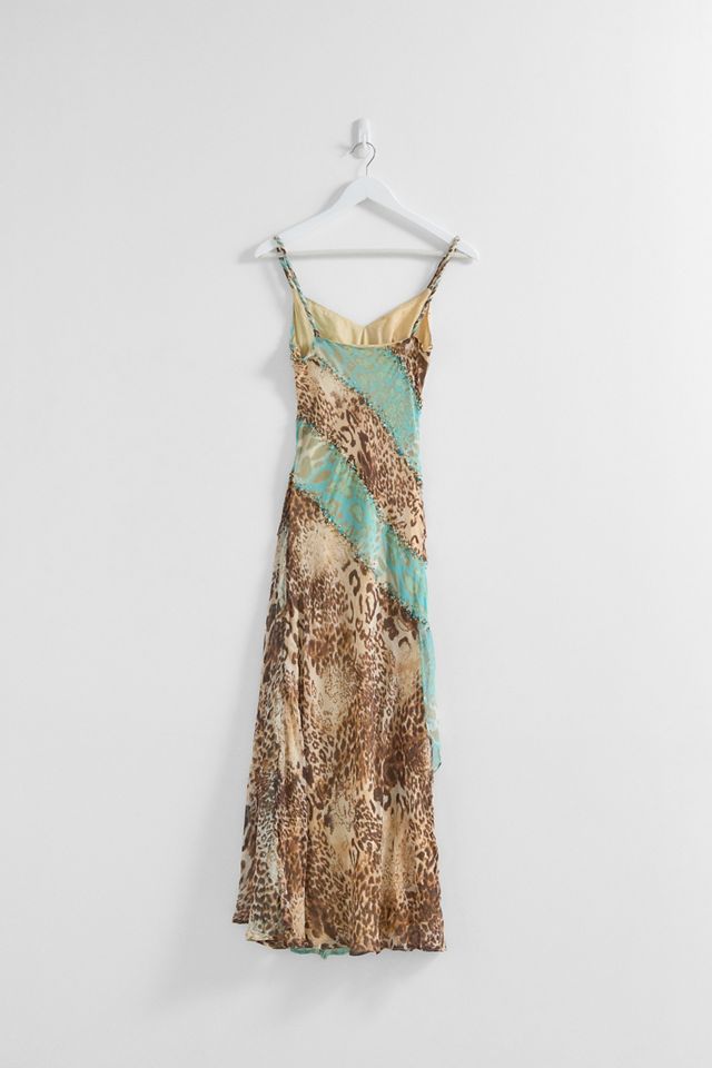 Urban Renewal One-Of-A-Kind Prom Mint & Leopard Print Maxi Dress ...