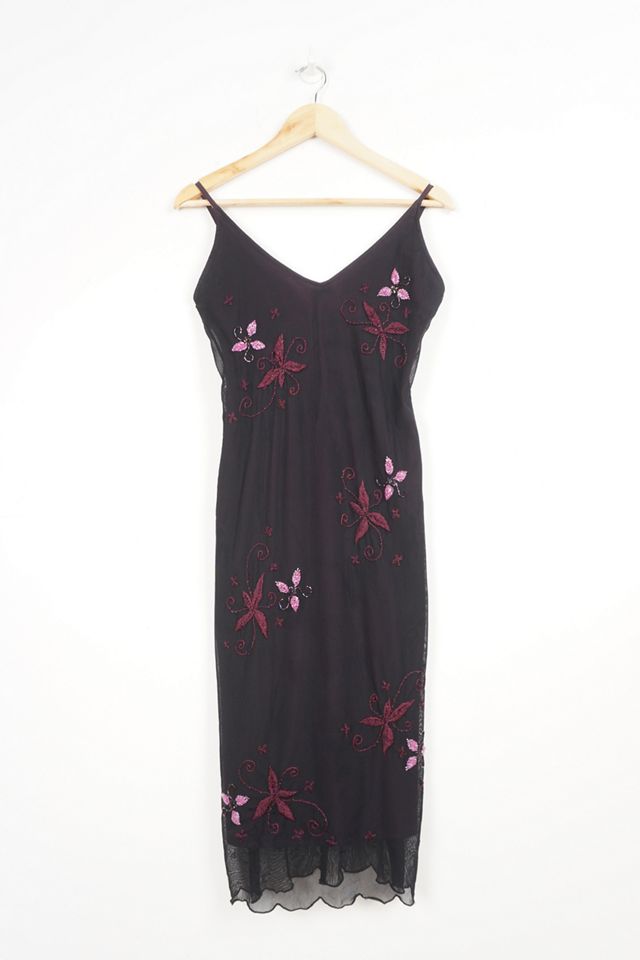 Urban Renewal One-Of-A-Kind Purple Mesh Midi Prom Dress | Urban ...