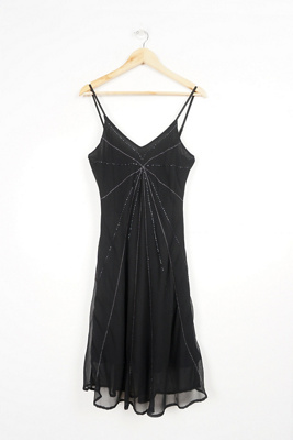 Urban Renewal One-Of-A-Kind Black & Silver Floaty Prom Dress | Urban ...