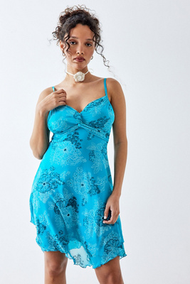 Urban Renewal One-Of-A-Kind Jane Norman Blue Floral Prom Dress | Urban ...