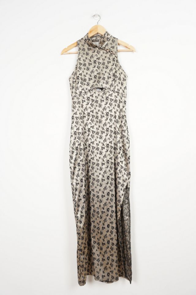 Urban Renewal One-Of-A-Kind Gold & Black Satin Collar Prom Dress ...