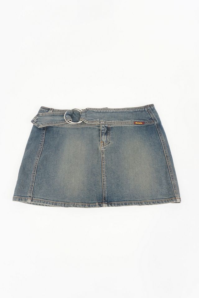 Urban Renewal One-Of-A-Kind Bench Bleached Denim Mini Skirt | Urban ...
