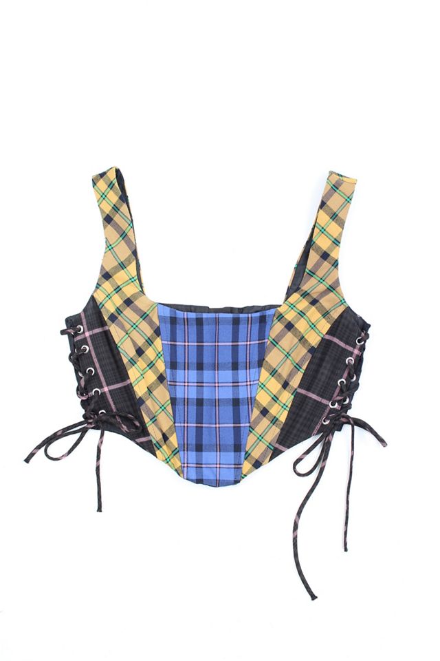 Urban Renewal One-Of-A-Kind Spliced Corset Top | Urban Outfitters UK