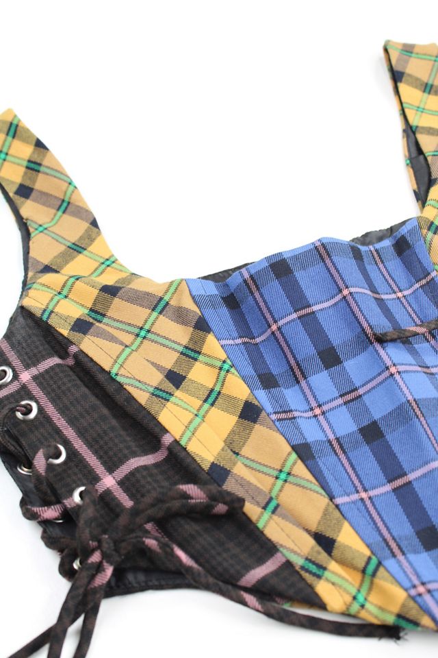 Urban Renewal One-Of-A-Kind Spliced Corset Top | Urban Outfitters UK