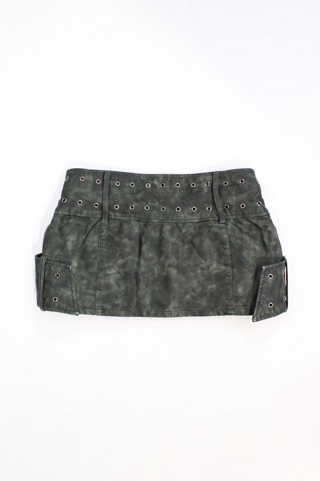 Urban Renewal One-Of-A-Kind Jaded London Faux Leather Buckle Mini Skirt ...