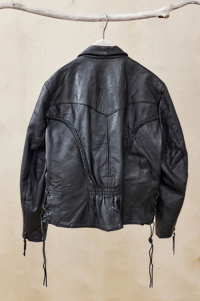 Urban Renewal One-Of-A-Kind Zip-Up Leather Jacket | Urban Outfitters UK