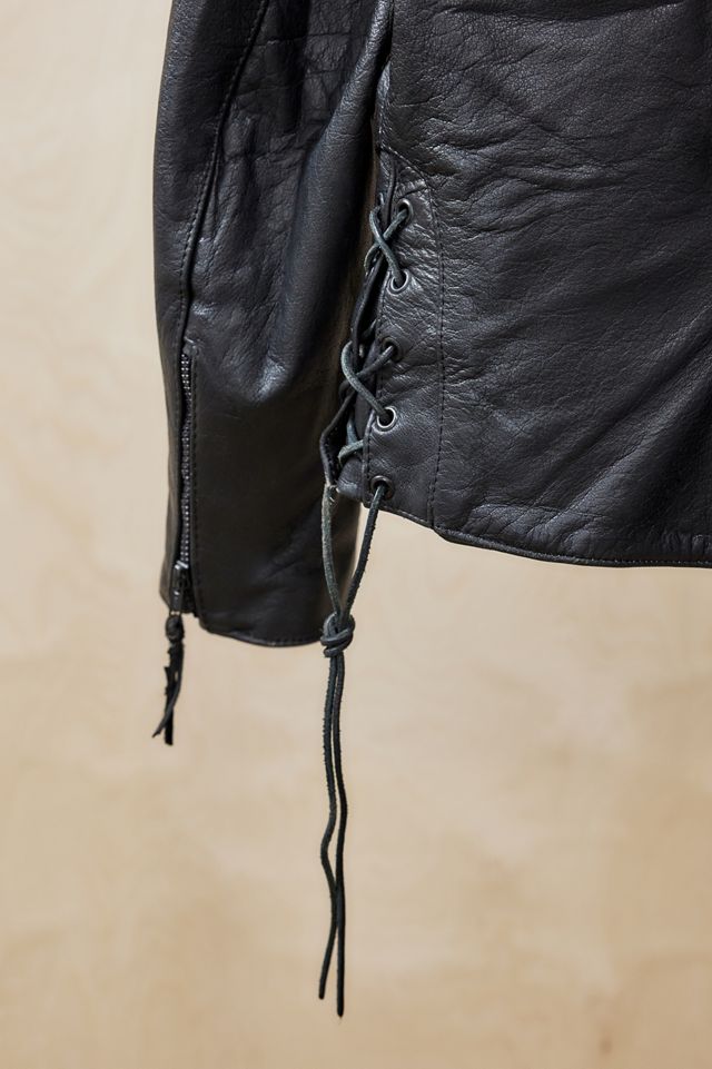 Urban Renewal One-Of-A-Kind Zip-Up Leather Jacket | Urban Outfitters UK