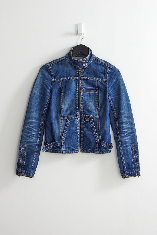 Urban Renewal One-Of-A-Kind FCUK Zip-Up Denim Jacket | Urban Outfitters UK