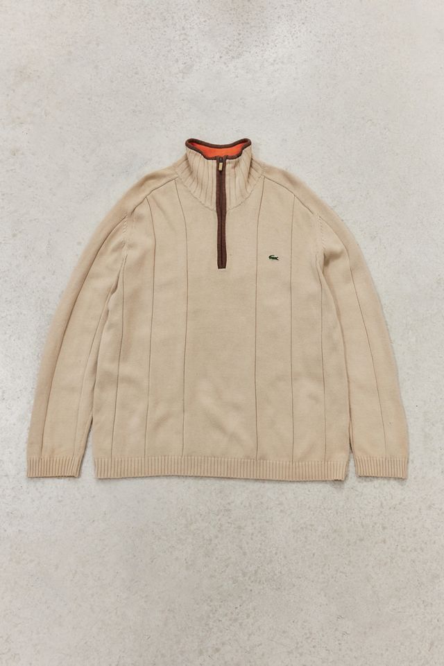 Urban Renewal One-Of-A-Kind Cream Lacoste Jumper | Urban Outfitters UK