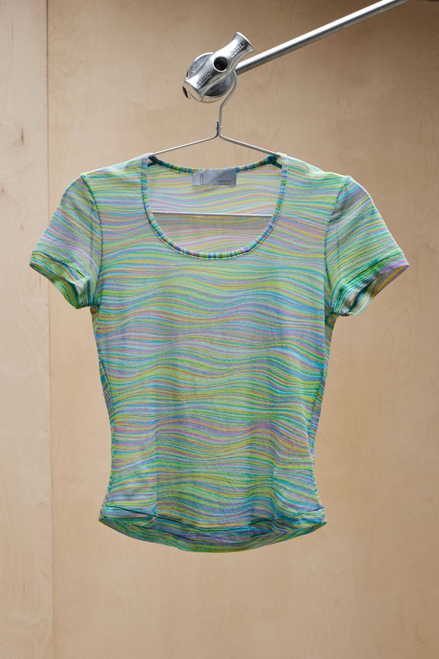 Urban Renewal One-Of-A-Kind Missoni Striped Mesh Top | Urban Outfitters UK