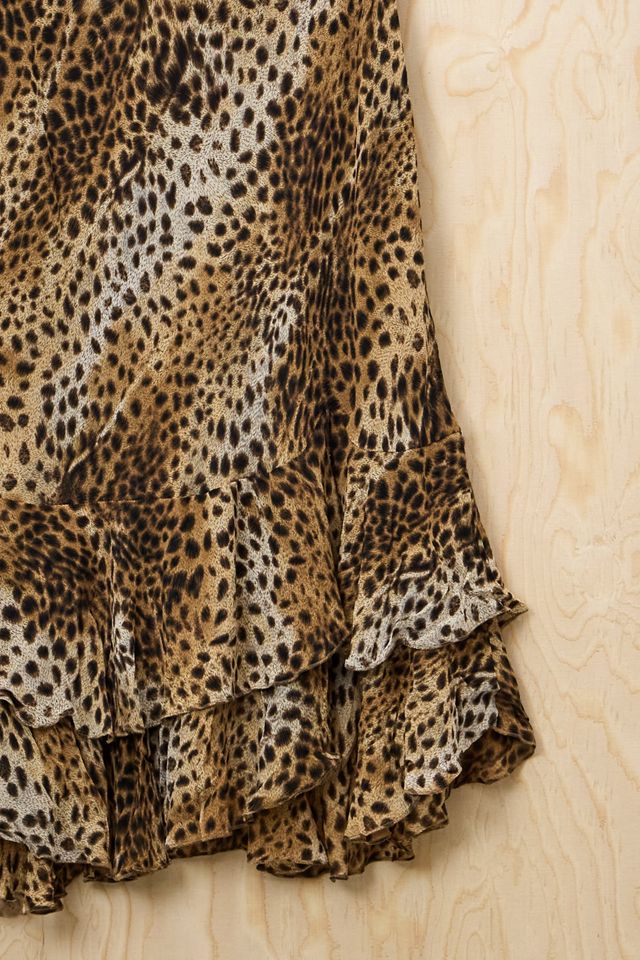 Urban Renewal One-Of-A-Kind Taifun Collection Leopard Midi Skirt ...