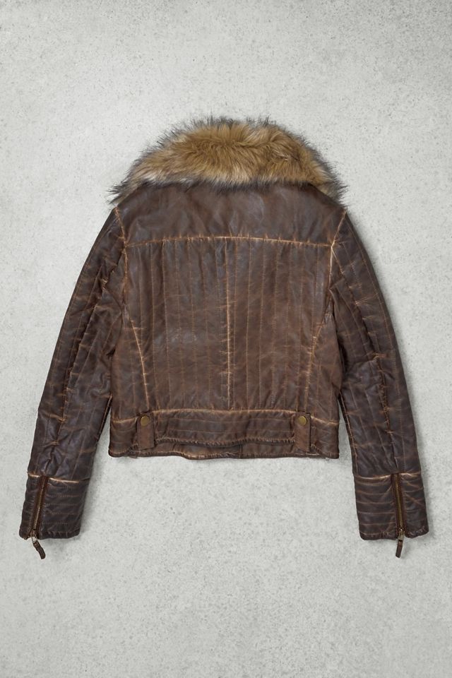 Urban Renewal One-Of-A-Kind Guess Moto Jacket | Urban Outfitters UK