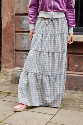 Archive At UO Randy Check Maxi Skirt | Urban Outfitters UK