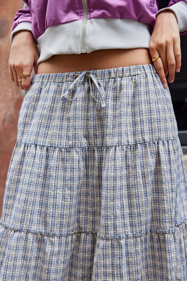 Archive At UO Randy Check Maxi Skirt | Urban Outfitters UK