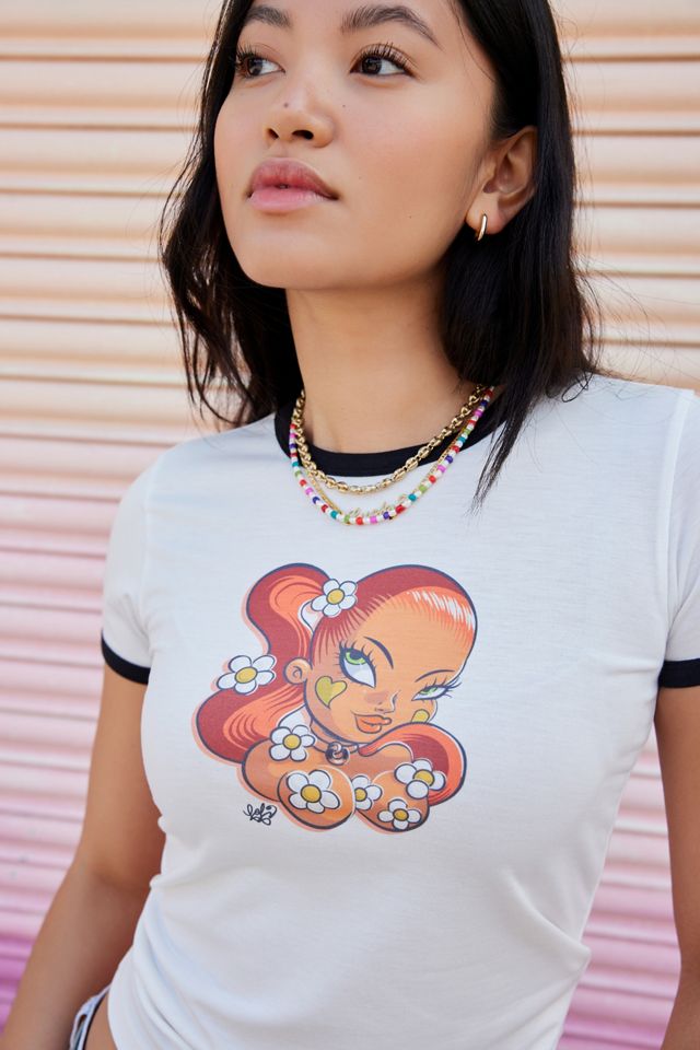 Archive At UO Fafi Daisy Baby T-Shirt | Urban Outfitters UK